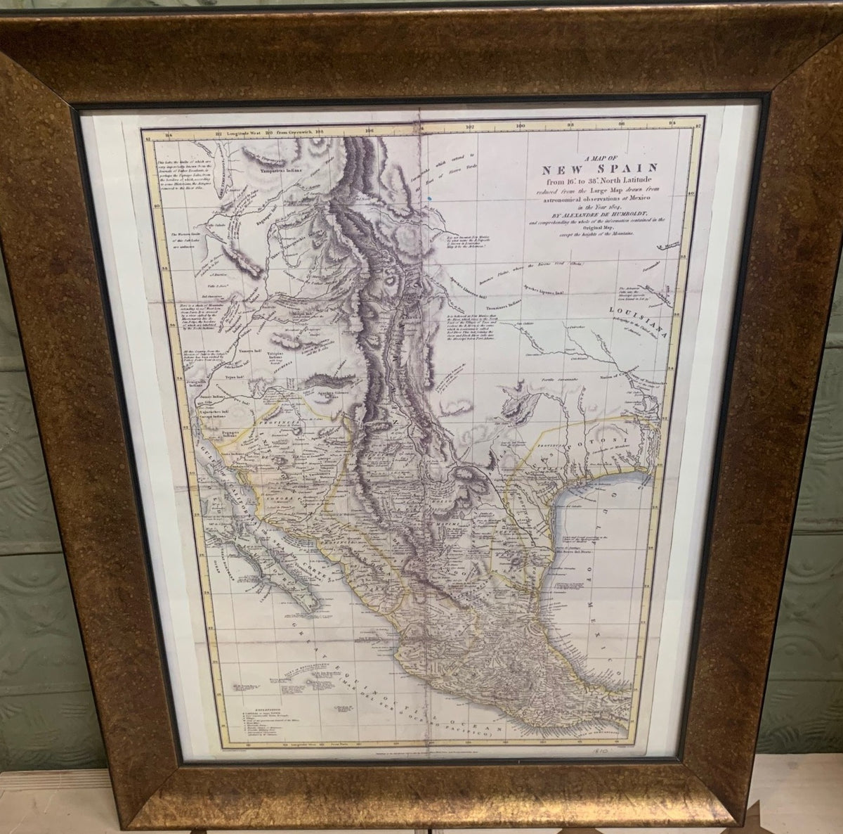 MAP OF NEW SPAIN — Lots of Furniture