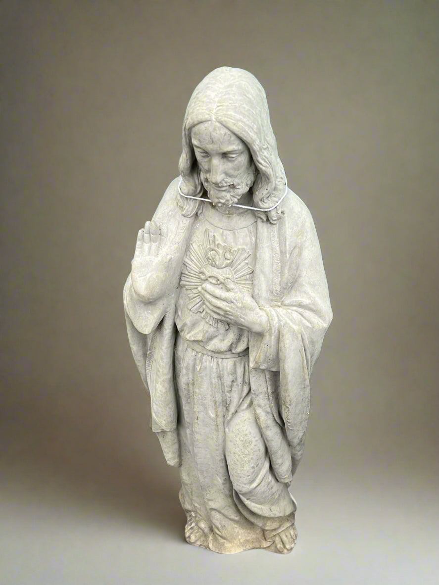 SACRED HEART OF JESUS CONCRETE STATUE — Lots of Furniture